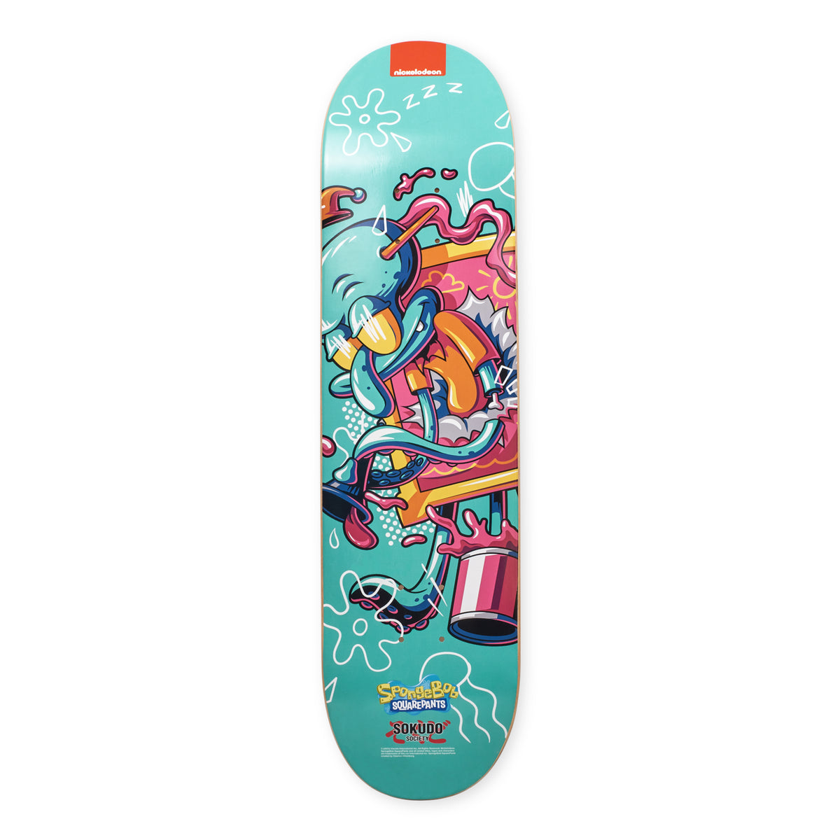 Sokudo Society X Spongebob SquarePants Squidward Skate Deck